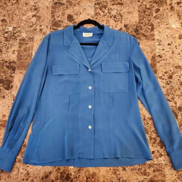 Dior | Tops | Dior Royal Blue Shirt | Poshmark